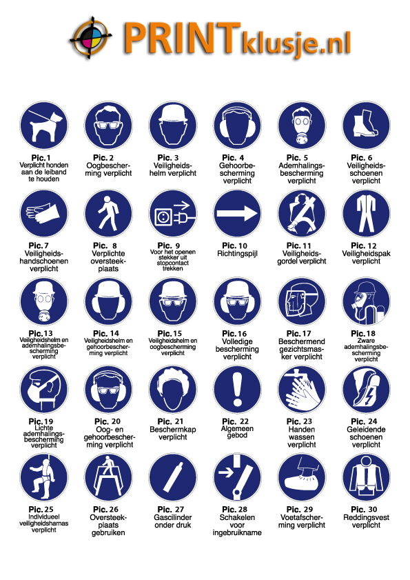 Sticker Pictogram - PRINTklusje.nl
